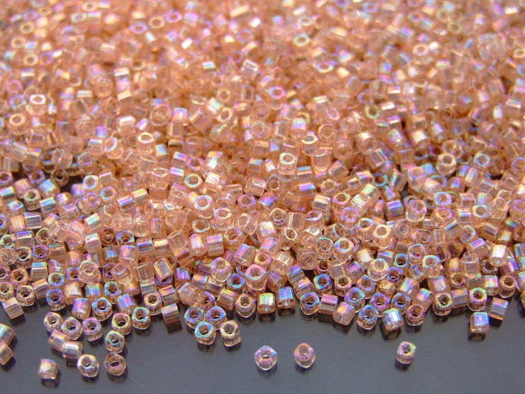 10g 169 Transparent Rosaline Rainbow Toho Cube Seed Beads 1.5mm - Etsy
