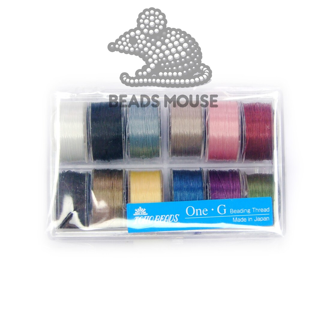 TOHO One-g Beading Thread 50 Yard Spools 12 Color Assortment Pack With ...