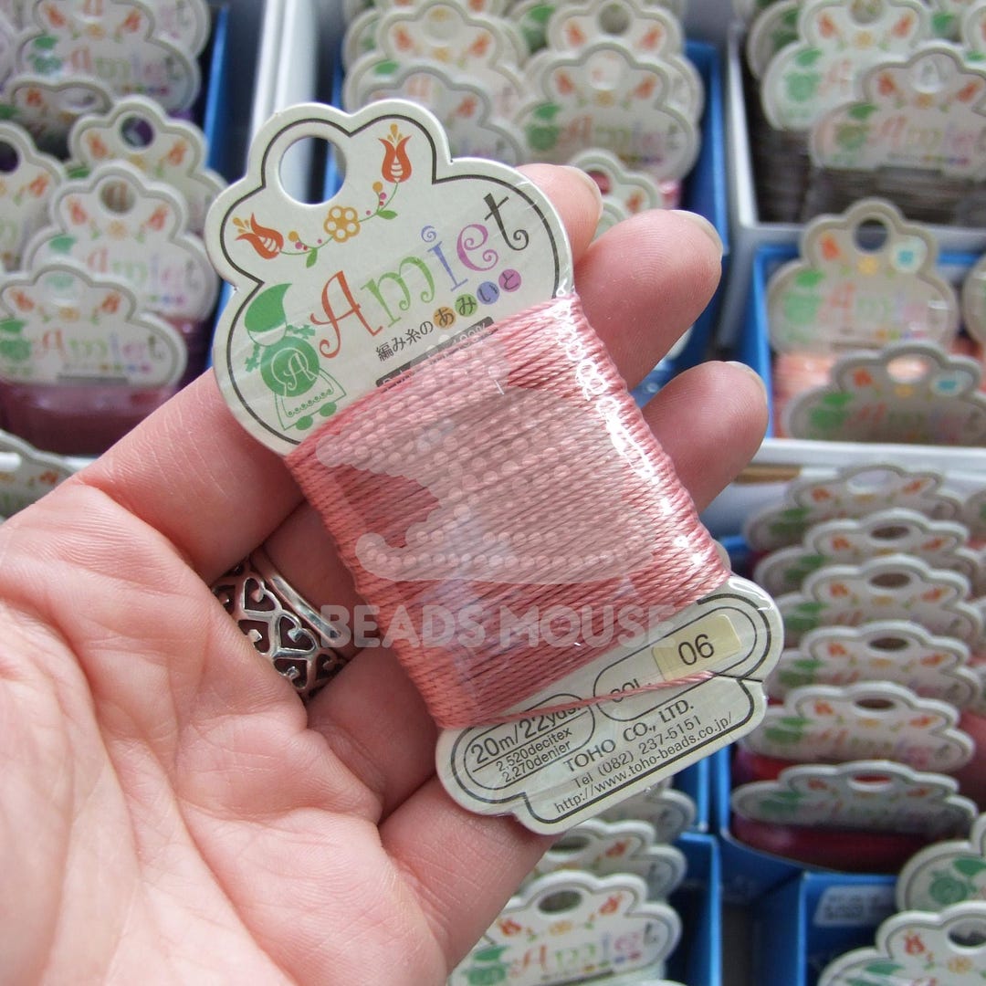 TOHO Amiet Beading Thread 06 Salmon | 20 Meters | Jewellery Making Cord ...