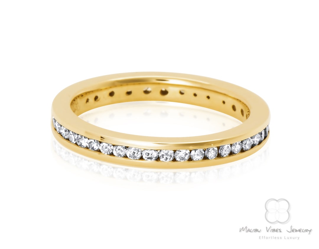 Diamond Eternity Ring, Full Eternity Anniversary Stacking Ring, Diamond ...