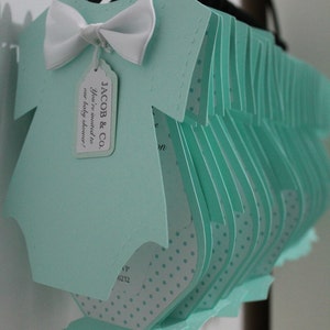 8 Piece Onesie Invitation complete With Hanger and Tags Perfect for ...