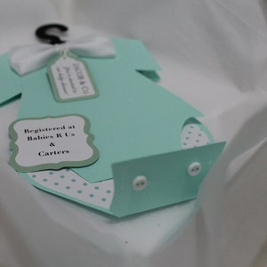8 Piece Onesie Invitation complete With Hanger and Tags Perfect for ...