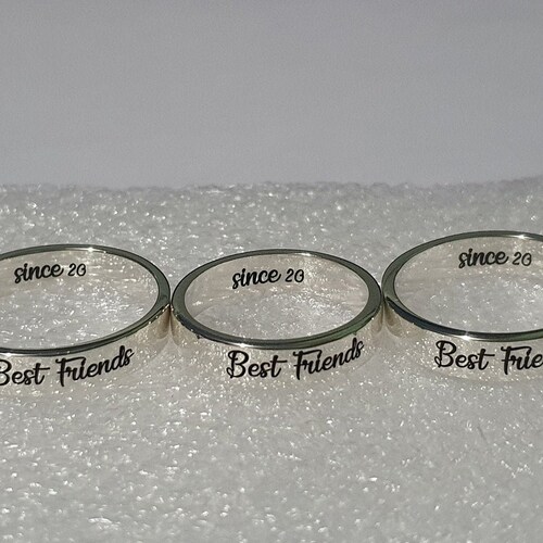 3mm Trio BEST FRIEND RINGS for 3 Friendship Ring for 4 Triple | Etsy