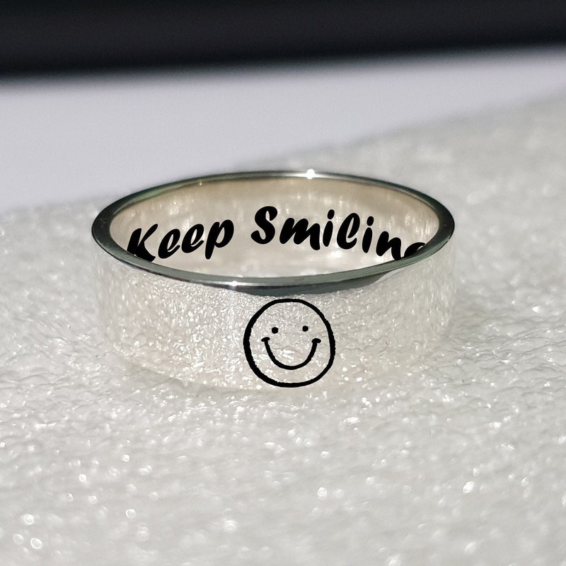 Smiley Face Ring - Etsy