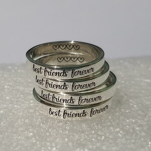 3mm Custom BEST FRIEND RING Gift for Best Friend Bff Ring for ...
