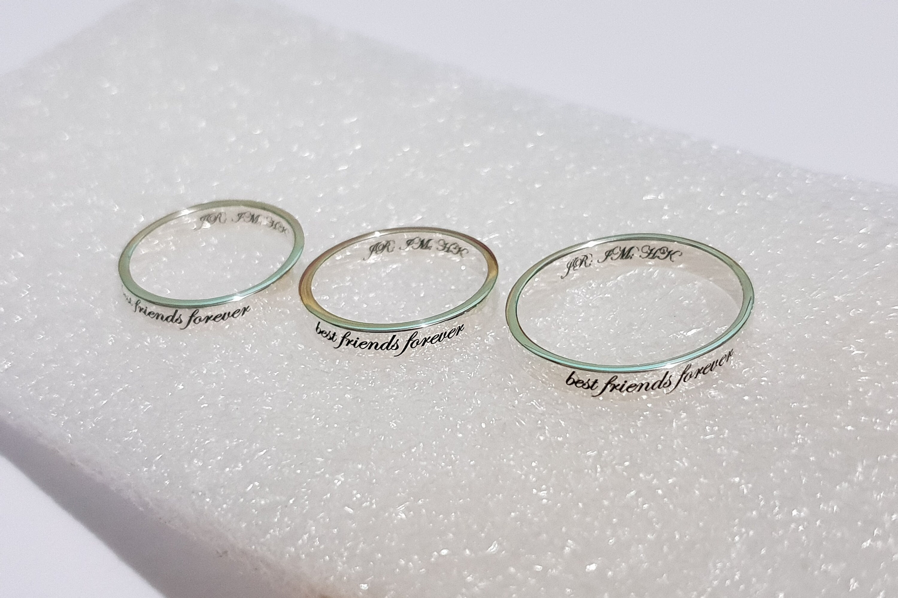 3 Mm Sterling Silver ENGRAVE TEAM RINGS | Etsy