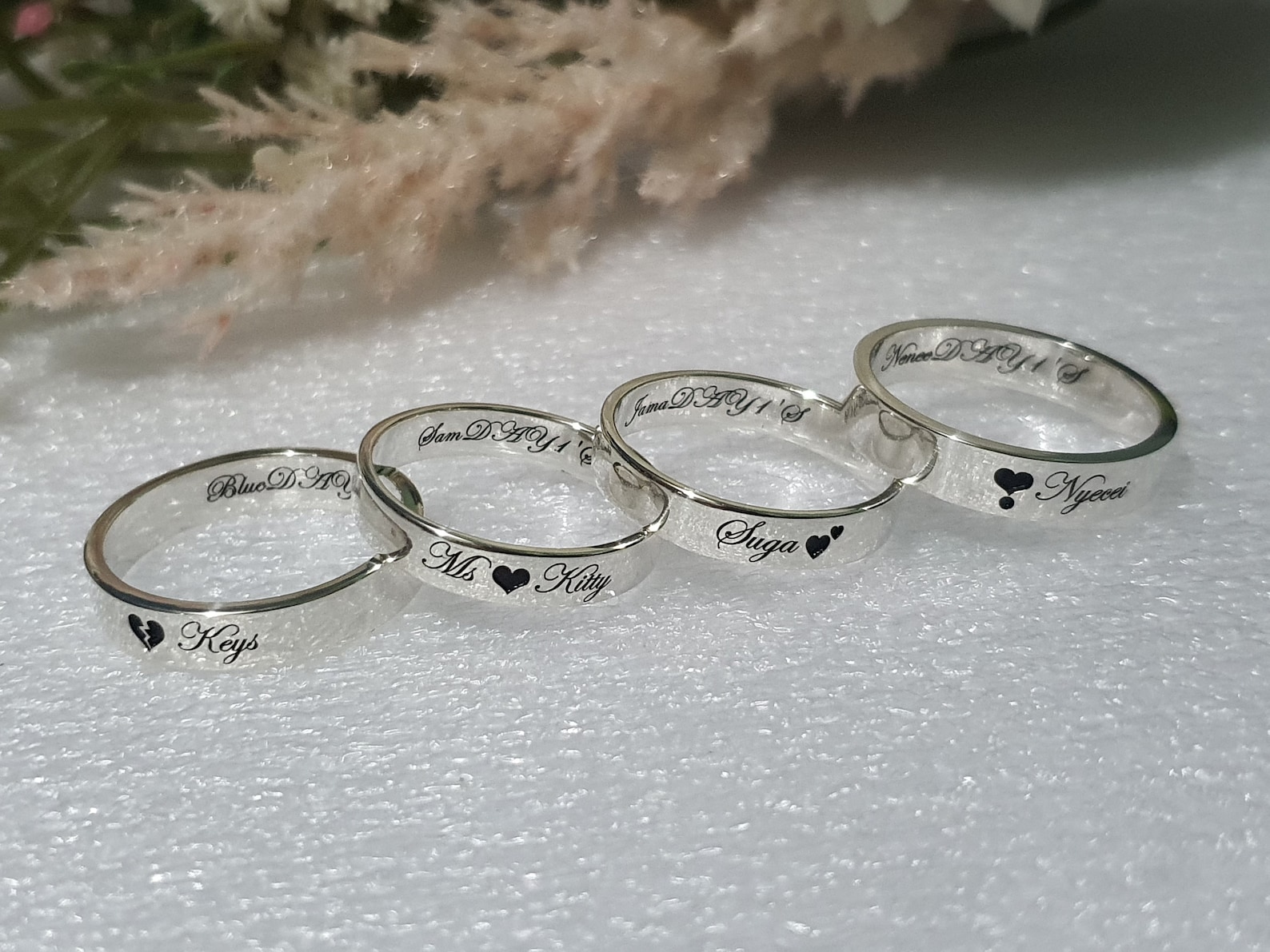 4 Mm Sterling Silver BEST FRIEND RINGS for 2 3 4 Custom - Etsy
