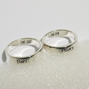 Buy Sterling Silver BEST FRIEND RINGS Personalized Custom Name Engraved ...