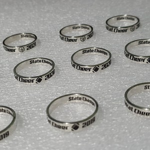 4mm Team FRIEND GROUP RINGS Matching Ring Set for Friends Girl’s Best ...