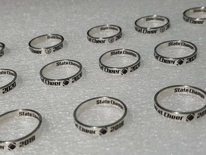 4mm Team FRIEND GROUP RINGS Matching Ring Set for Friends Girl’s Best ...