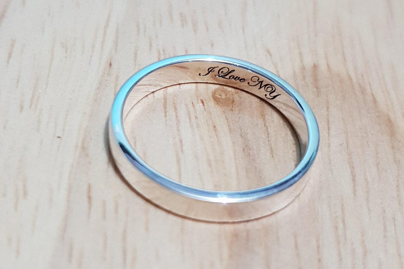 Personalize INSIDE ENGRAVED RING for Woman Custom Engrave - Etsy