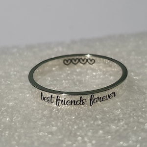 3mm Custom BEST FRIEND RING Gift for Best Friend Bff Ring for ...
