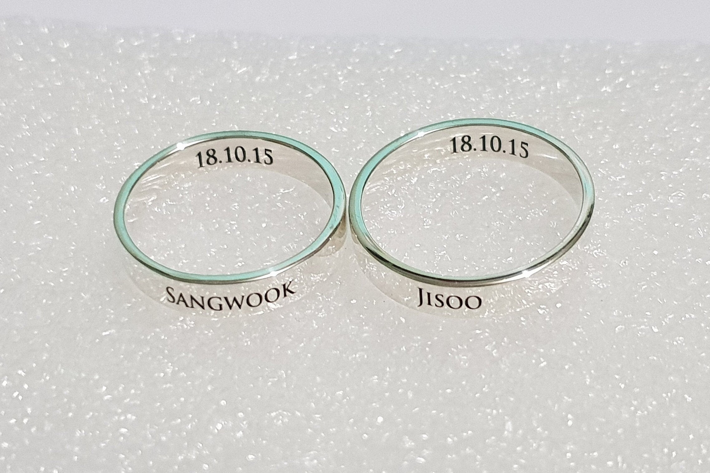 Sterling silver BEST FRIEND RINGS personalized custom name | Etsy