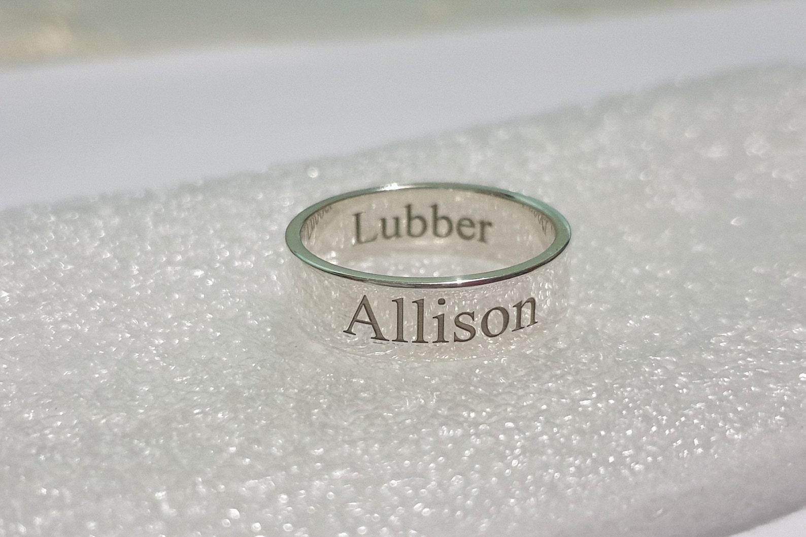 Personalized STERLING SILVER RING Custom Name Engraved Rings - Etsy