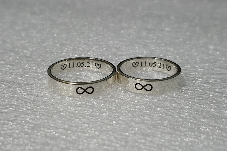 4mm Customized Sterling Silver Ring UNIQUE PROMISE RING for - Etsy