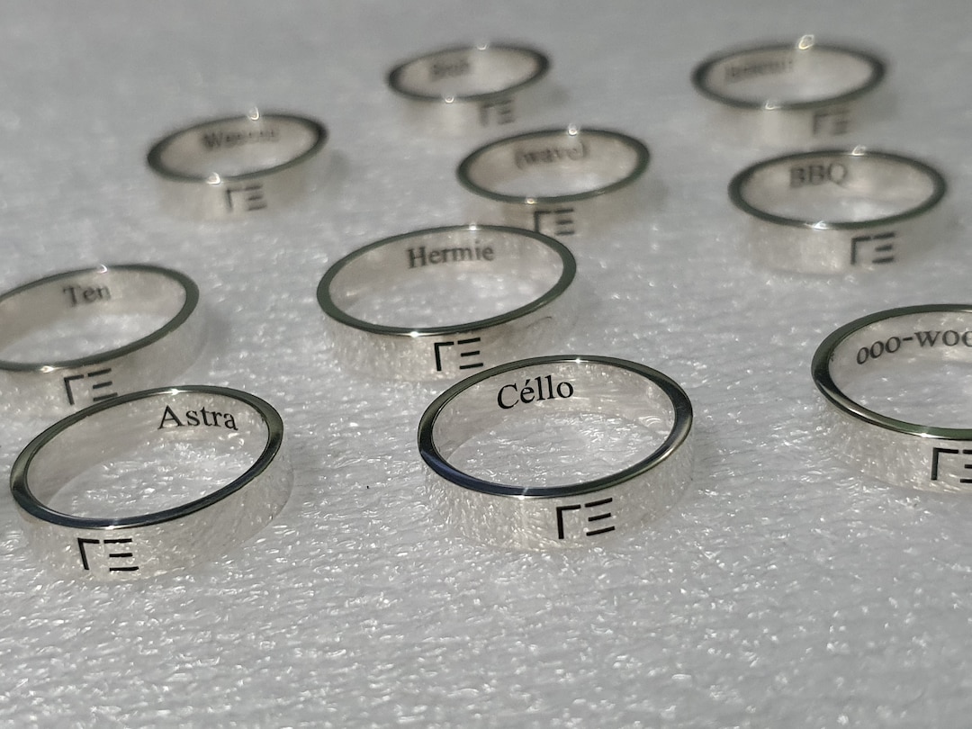 4mm Team FRIEND GROUP RINGS Matching Ring Set for Friends Girl’s Best ...