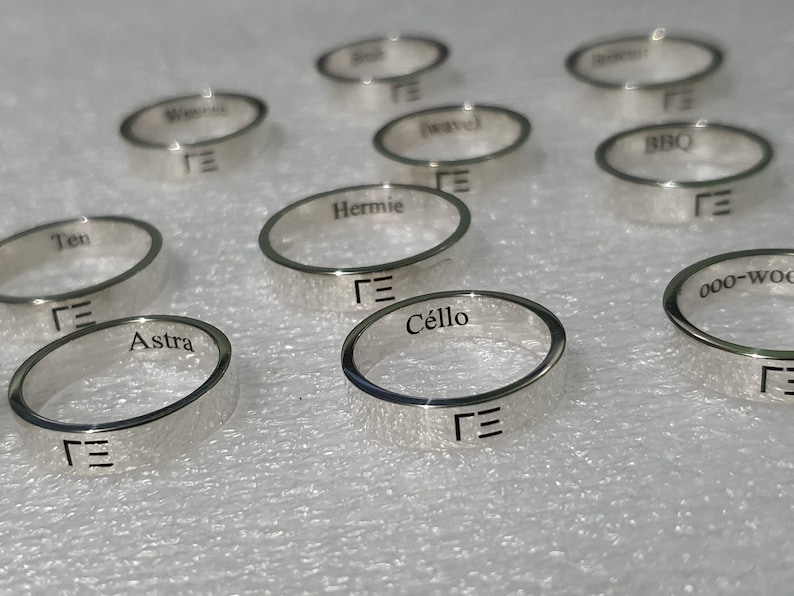 4mm Team FRIEND GROUP RINGS Matching Ring Set for Friends Girl’s Best ...