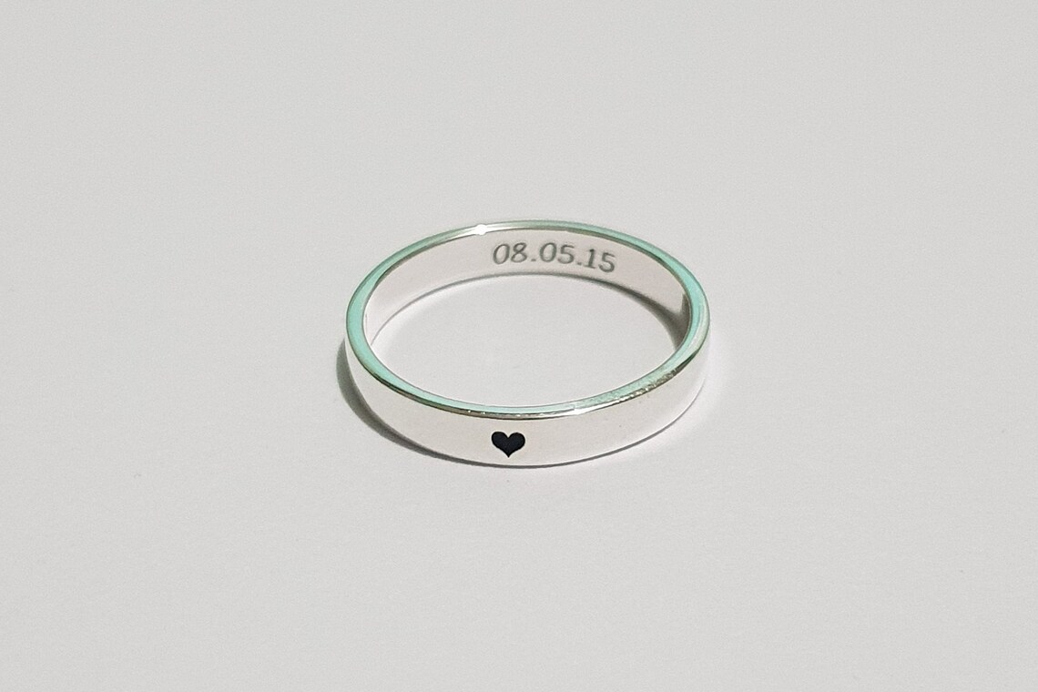 Personalize INSIDE ENGRAVED RING for Woman Custom Engrave - Etsy