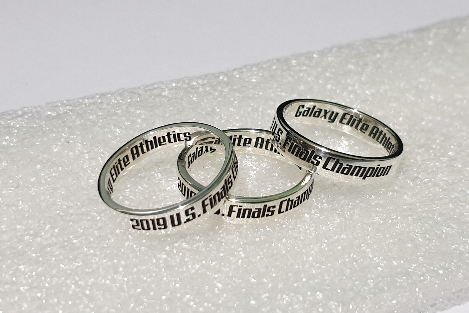 PERSONALIZED TEAM RINGS Custom Wording Logo Symbol for Sport | Etsy