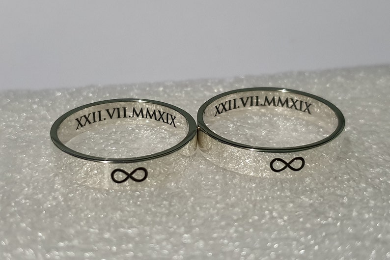 4mm Sterling Silver BEST FRIEND RINGS Personalized Custom Name - Etsy