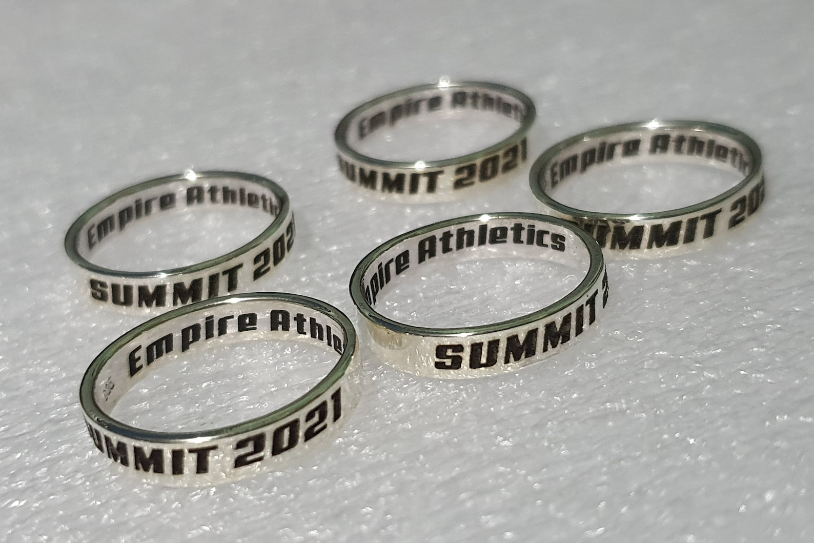 Sterling Silver CUSTOM TEAM RING Gift for Participant Cheerleader Team ...