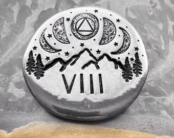 Personalized Brass AA Anniversary Key Tag, Custom Keychain for ...