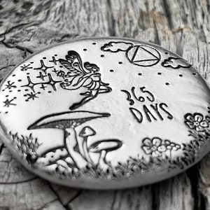 Fairy Fantasy Sobriety Coin, Sobriety Token, Alcoholic Sobriety Gift ...