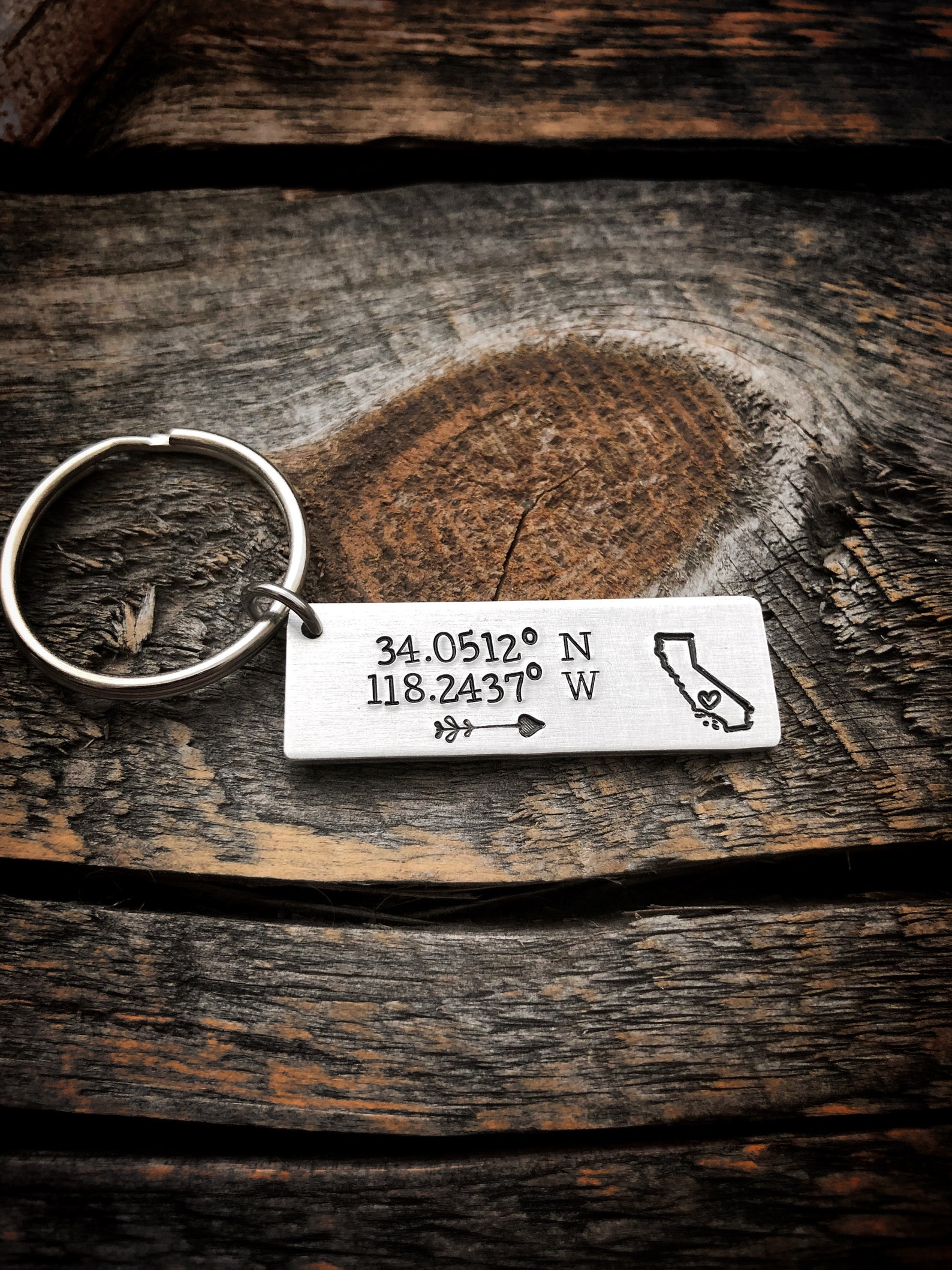 Personalized Gifts Coordinate Keychain Long Distance Relationship Gift ...