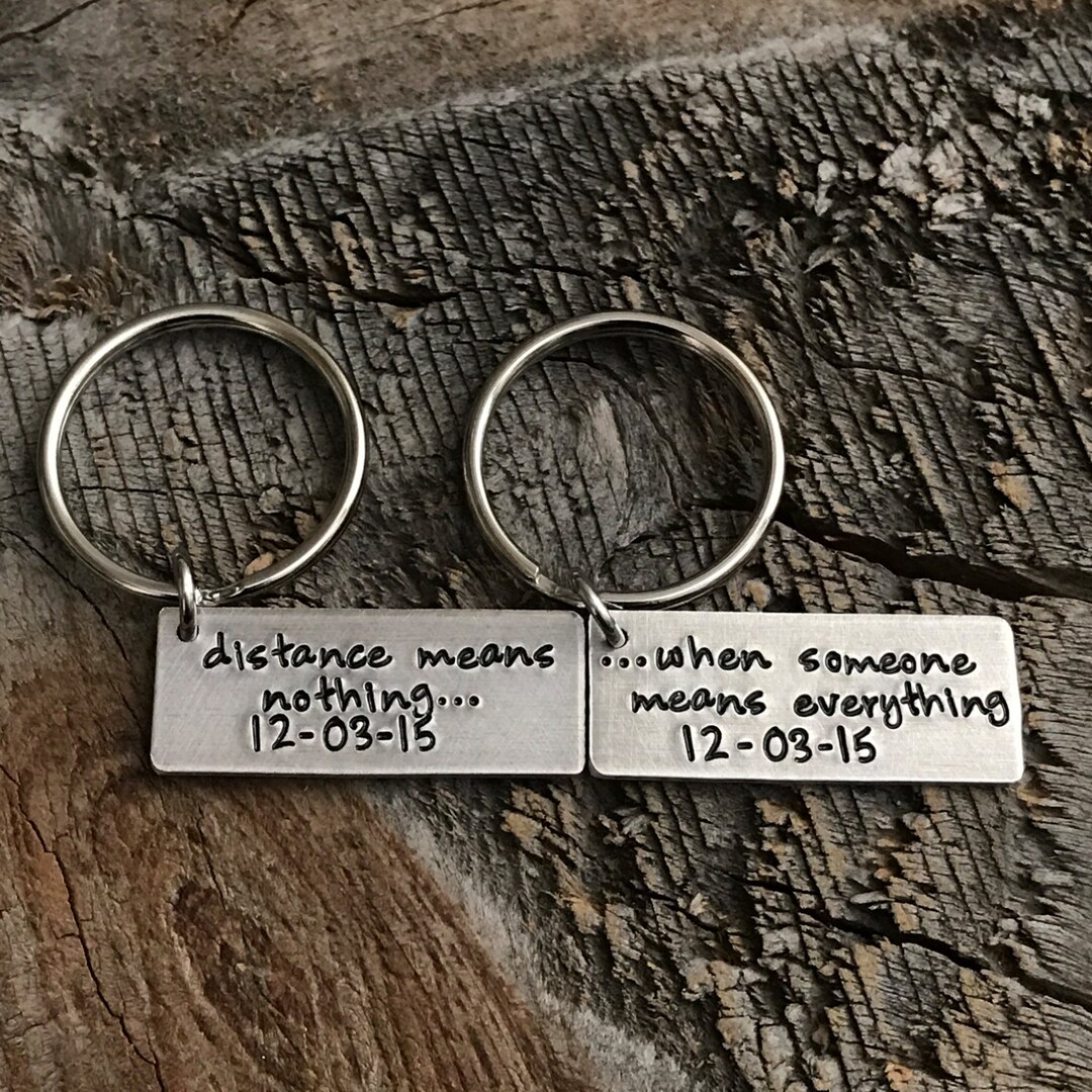 Personalized Tag Keychain Anniversary Date Keychain Custom Tag Keychain ...