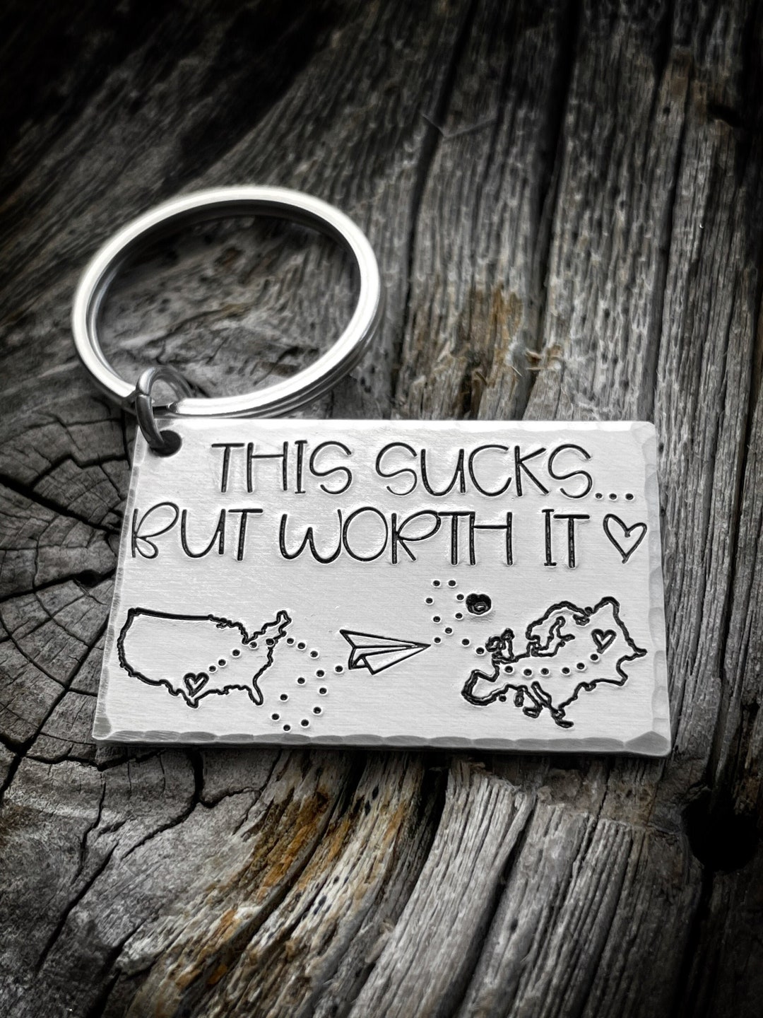 International Long Distance Relationship Keychain, Personalized ...