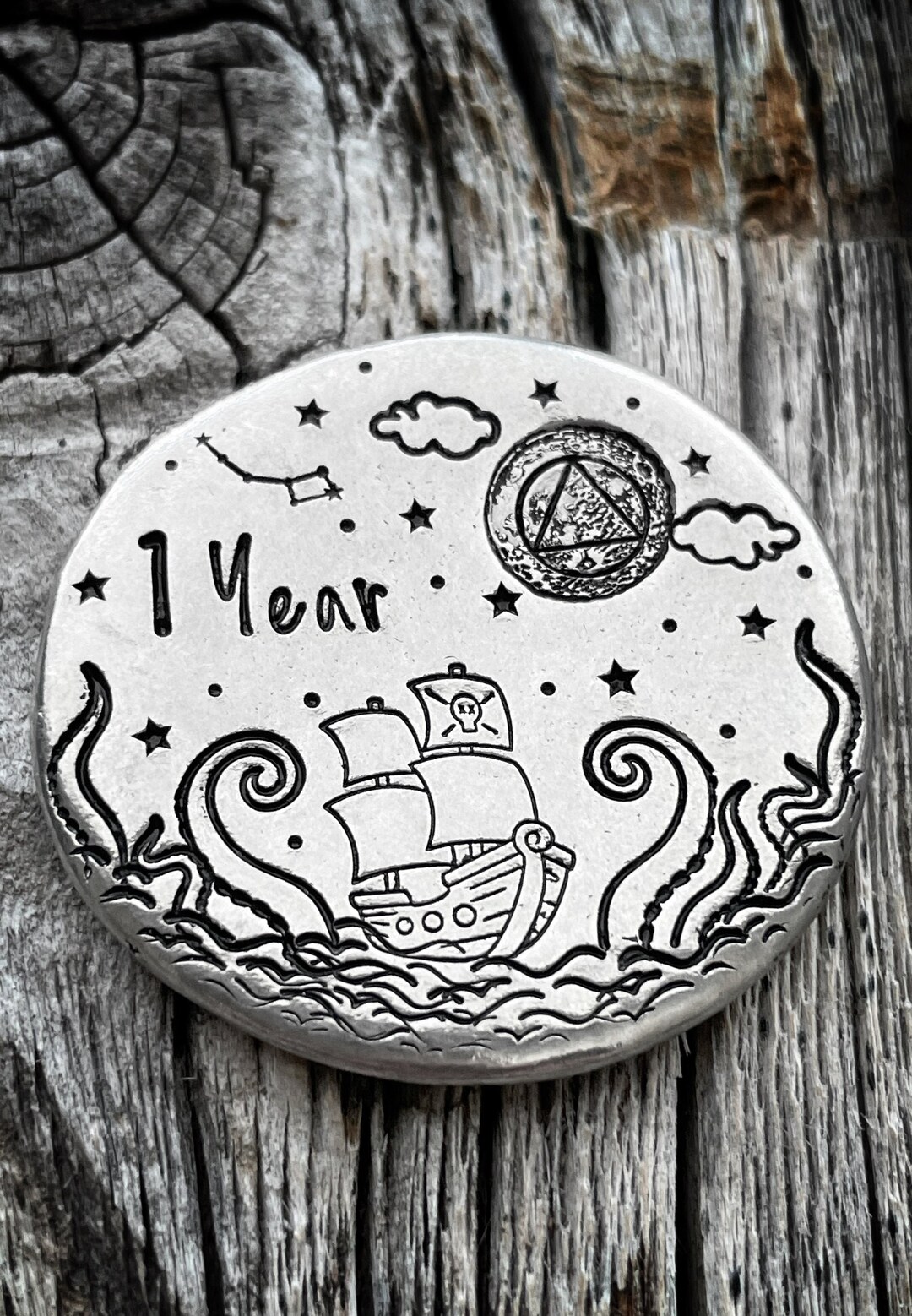 Sobriety Token, 1 Year Sober, 2 Years Sober, 3 Year, 4 Year 5 Year 6 ...