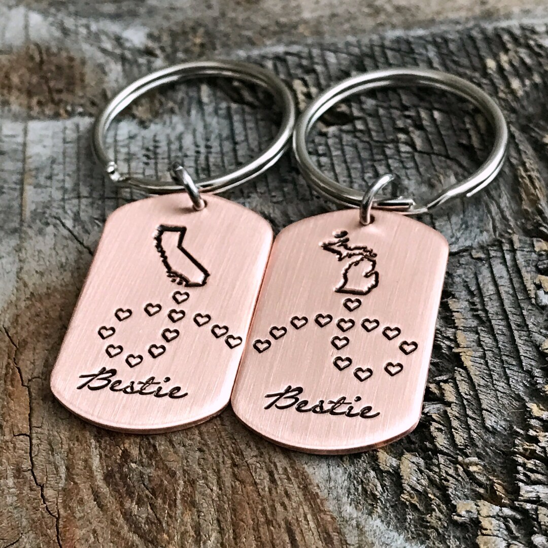 Bestie Gift Mini Dog Tag Best Friends Gift Friendship Gift Long ...