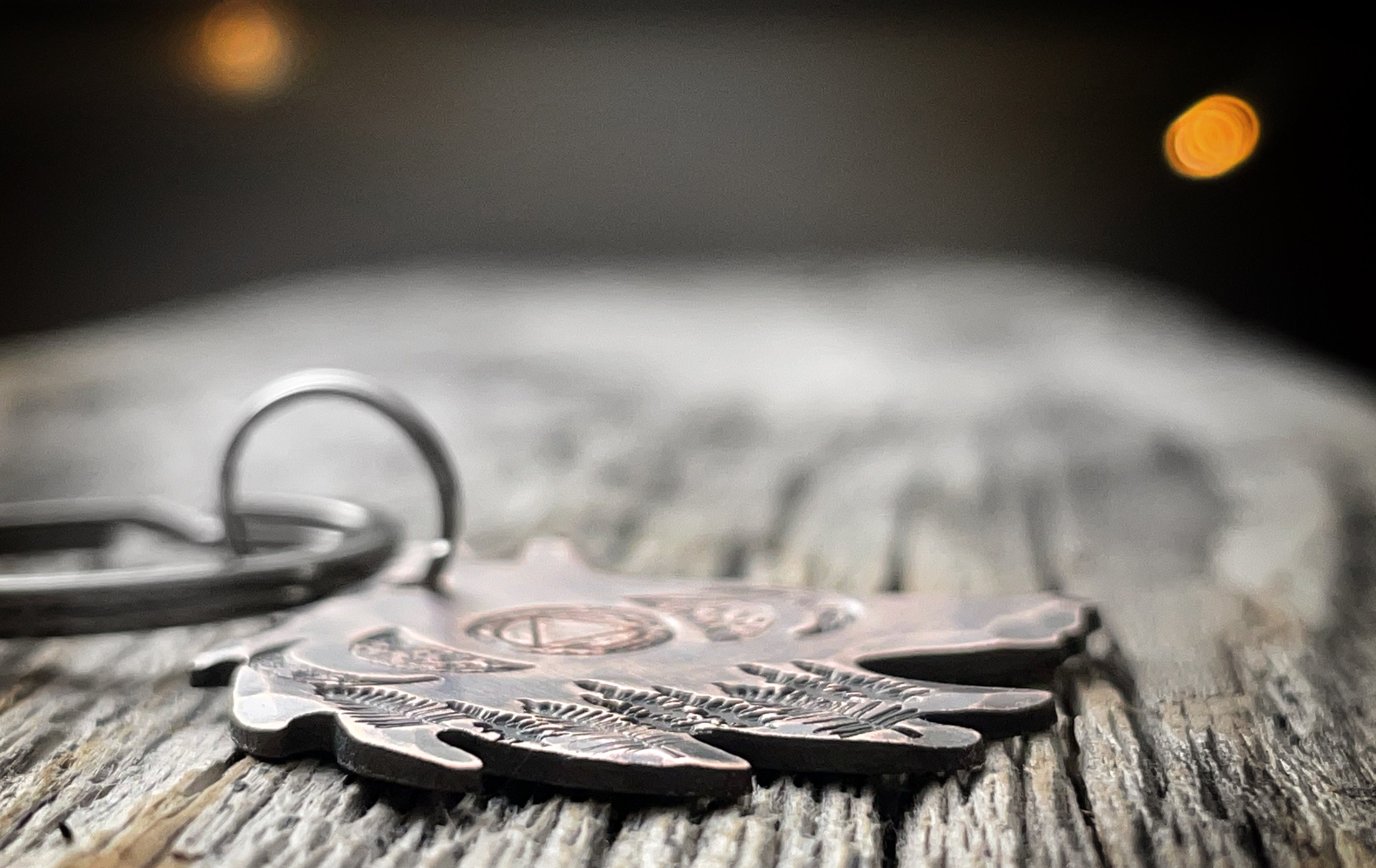 Copper Wolf Sobriety Keychain, Sobriety Token Sobriety Coin, Alcoholic ...