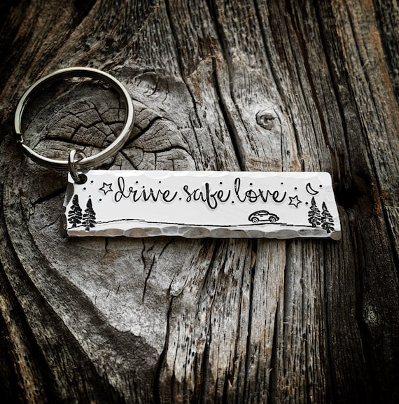 Drive Safe Keychain Custom Made Keychain Gift for Him | Etsy