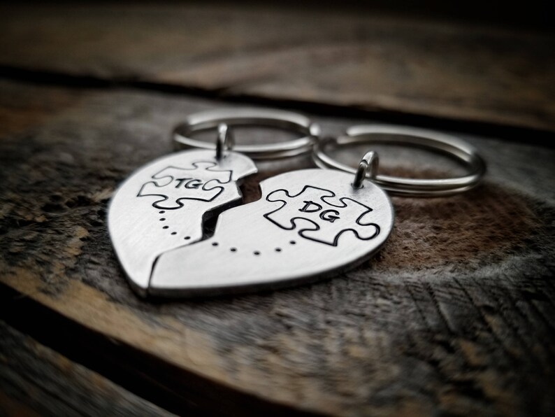 Puzzle keychain puzzle pieces puzzle piece keychain puzzle | Etsy