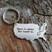 LARGE Home Keychain USA Keychain State Keychain Hand Stamped Gift Long ...