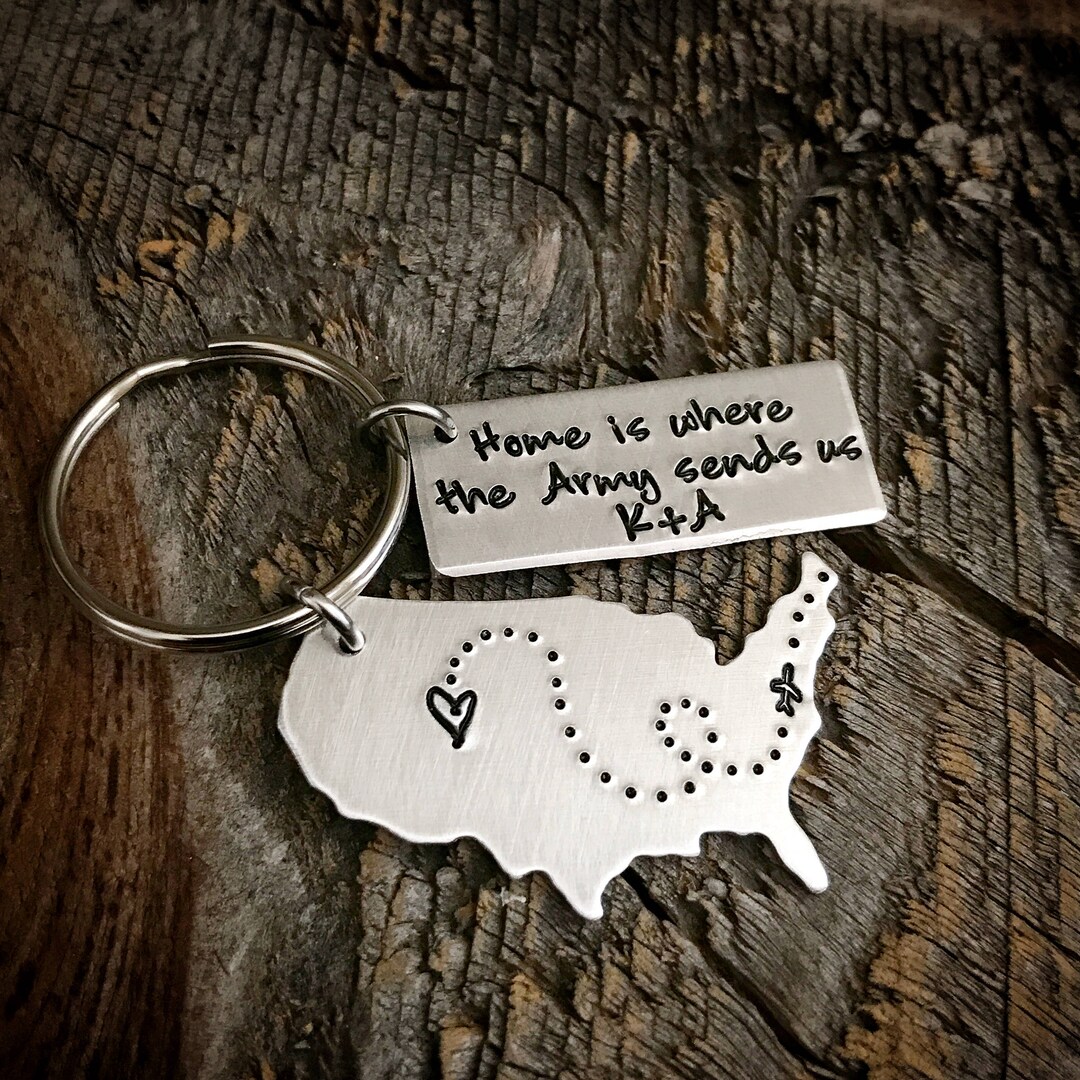 Deployment Gift Deployment Keychain Goodbye Gift Long Distance ...