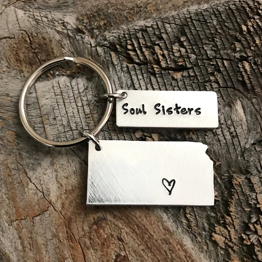 Sisters Keychain Home Keychain Long Distance Friendship Gift Long ...
