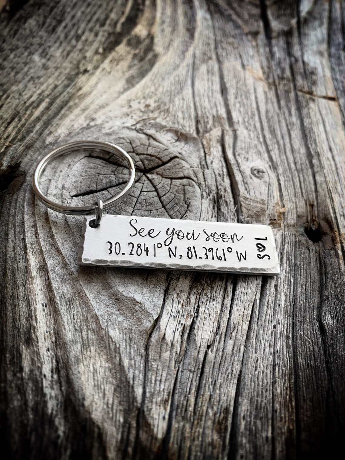 Coordinate Keychain Long Distance Relationship Gift | Etsy