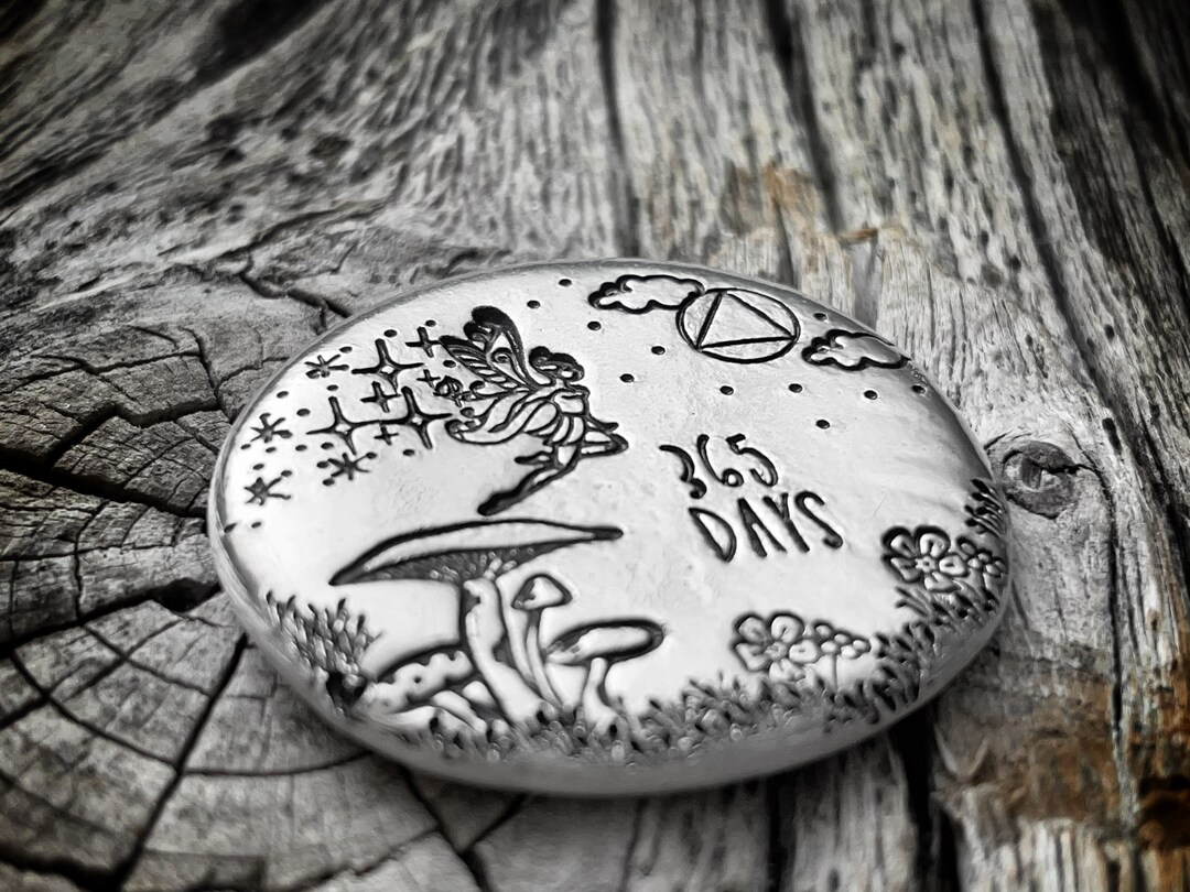 Fairy Fantasy Sobriety Coin, Sobriety Token, Alcoholic Sobriety Gift ...