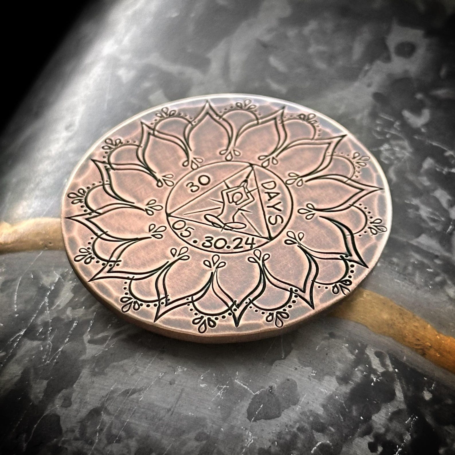 Personalized Sobriety Coin, Customized Recovery Medallion, Sobriety ...
