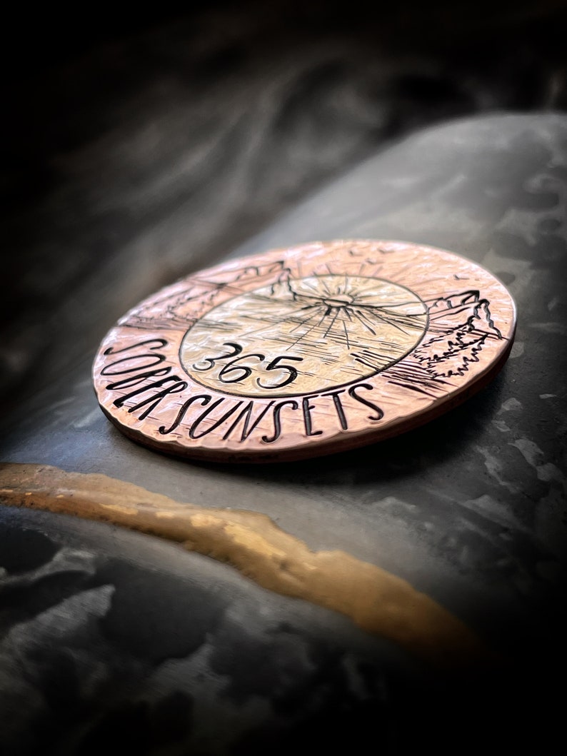 Copper and Bronze Sobriety Chip, Sobriety Token, Recovery Token ...