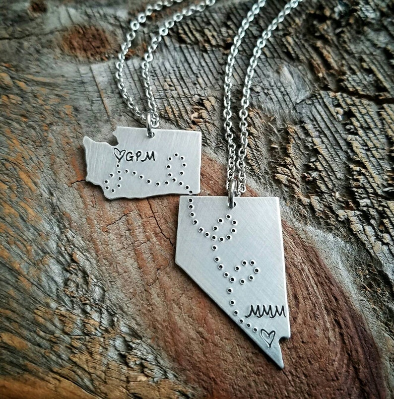 Custom State Jewelry State Necklace - Etsy