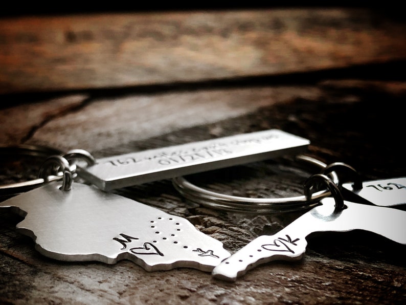 Long Distance Keychain Anniversary Gift for Boyfriend - Etsy