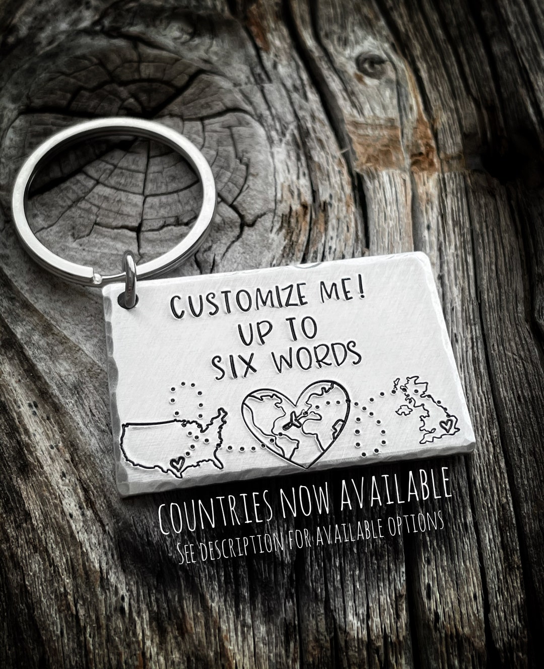 International Long Distance Relationship Keychain, Personalized ...