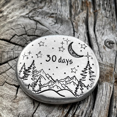 30 Days Sober 60 Days 90 Days Sobriety Token Sobriety Coin - Etsy