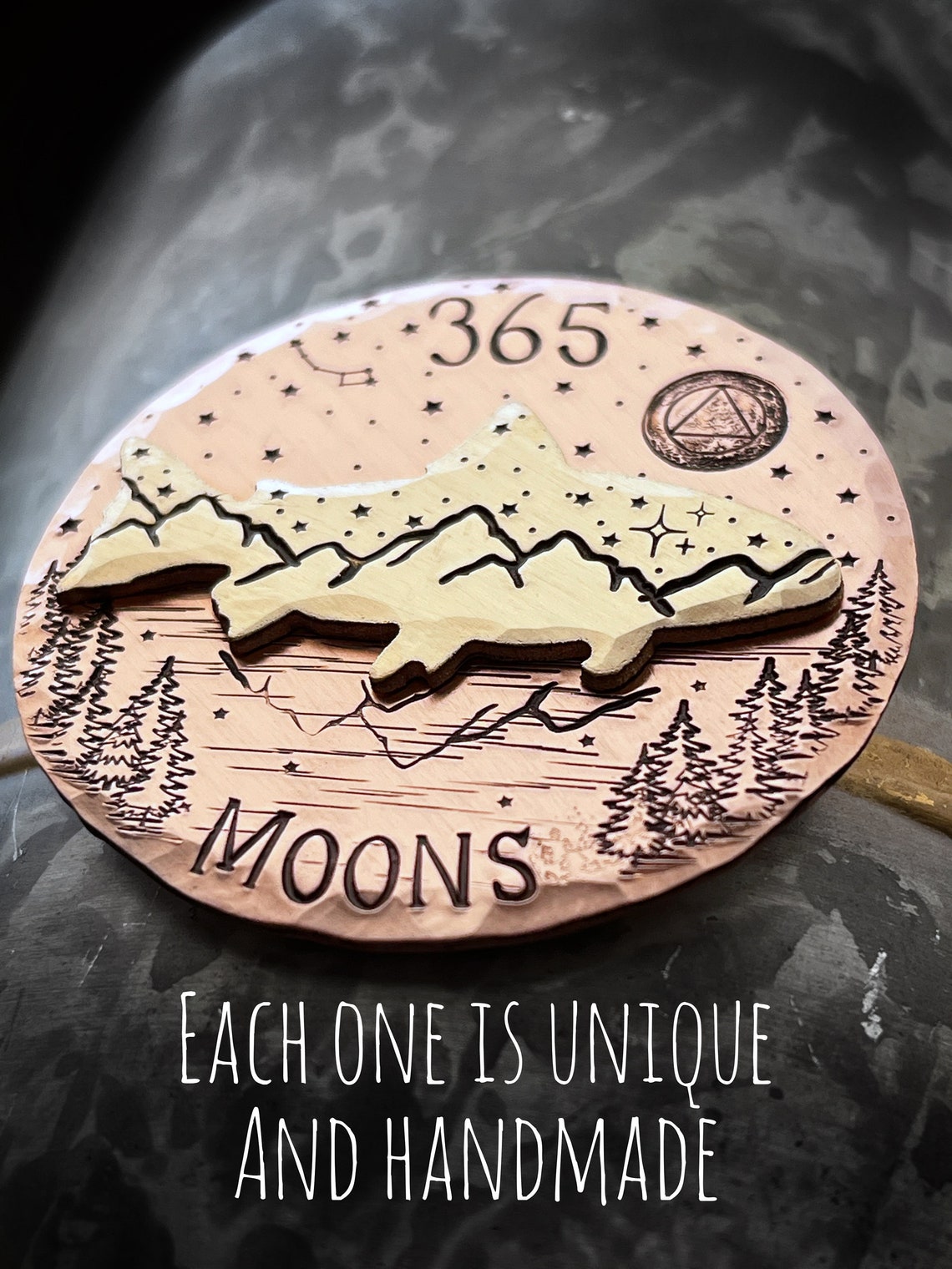 Copper and Bronze Sobriety Token, Sobriety Chip, Sobriety Coin ...
