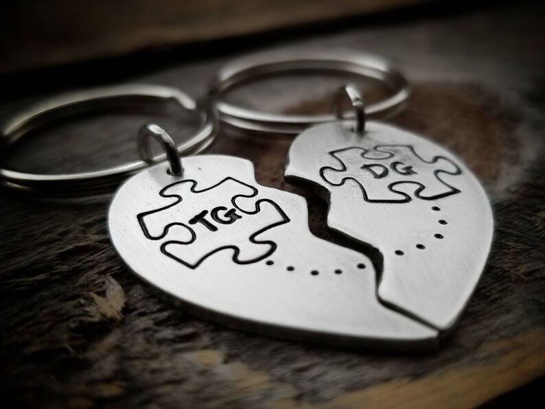 Puzzle keychain puzzle pieces puzzle piece keychain puzzle | Etsy