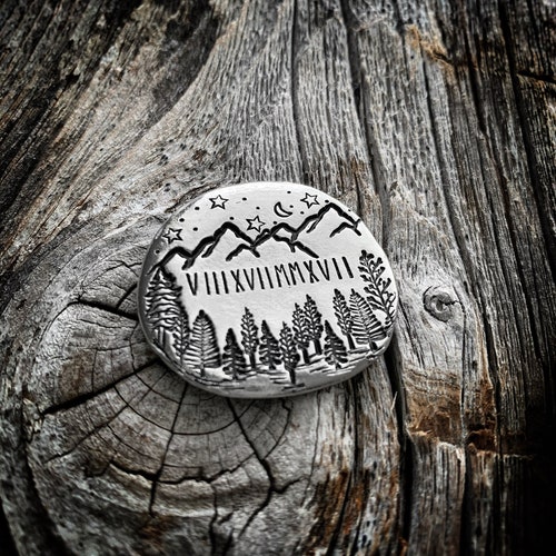 Roman Numeral Date Pocket Token Pocket Coin Love Token - Etsy