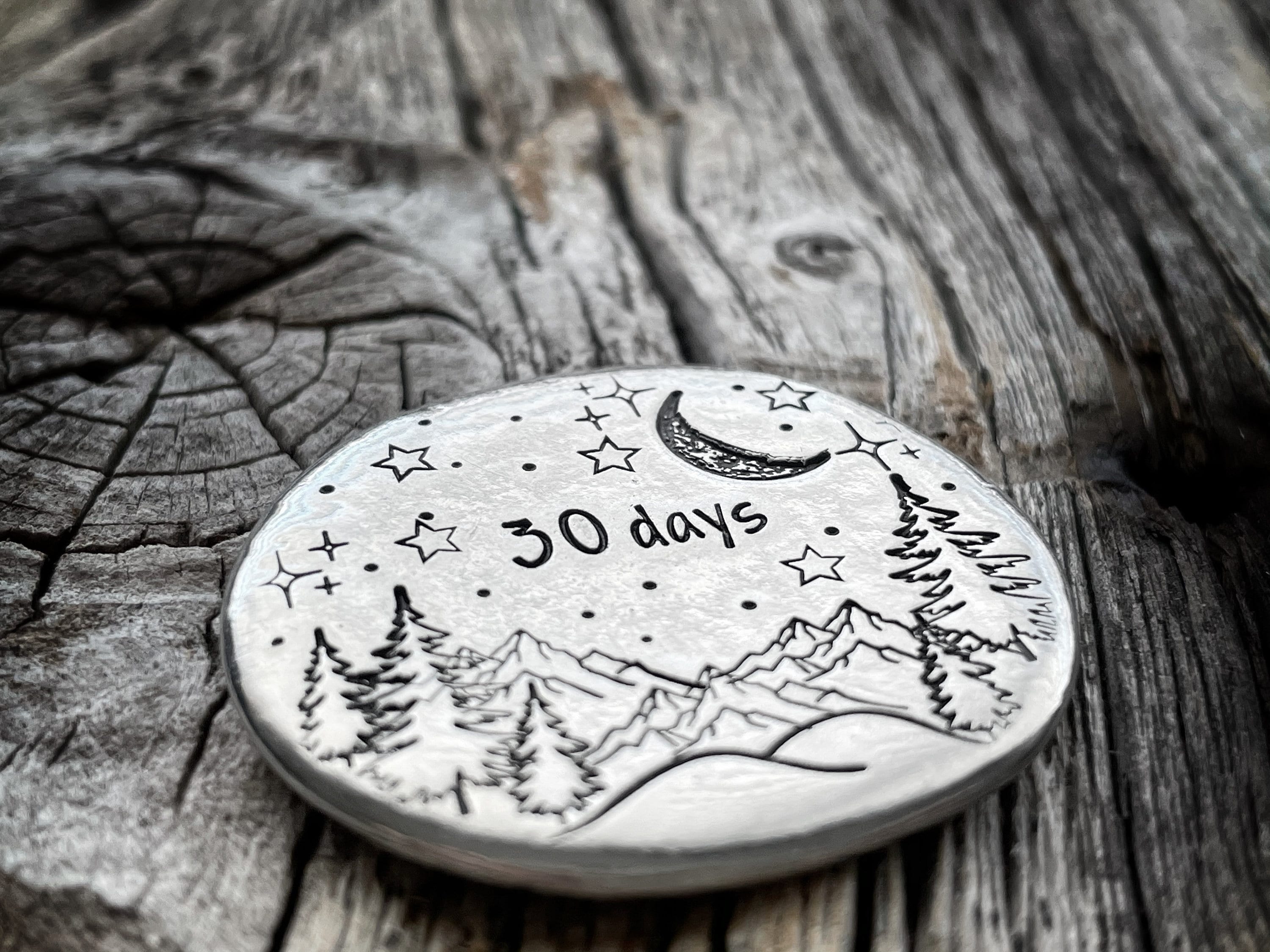 30 Days Sober 60 Days 90 Days Sobriety Token Sobriety Coin - Etsy